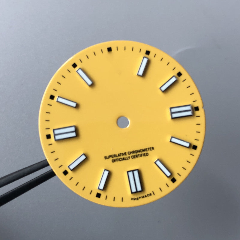 YELLOW RLX DIAL WITH LOGO AND CROWN 28.5MM NH35 – WatchMOD